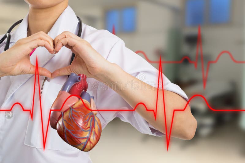 Doctor Checking on Senior Patient Heart Rate Stock Image - Image of ...