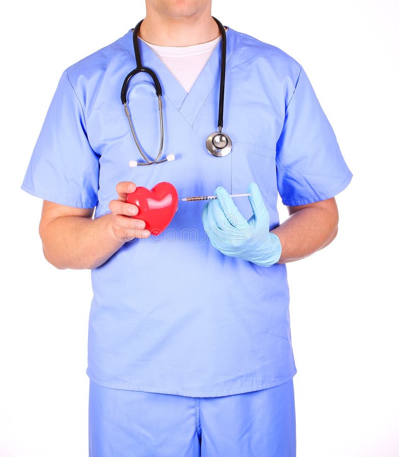 Doctor with Heart Expressing Care Stock Photo - Image of physician ...