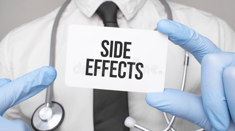 Doctor Holding a Card with SIDE EFFECTS, Medical Concept Stock Image ...