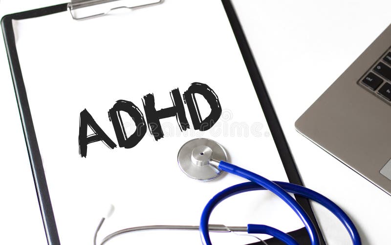 Doctor Holding a Card with Text ADHD, Medical Concept Stock Image ...