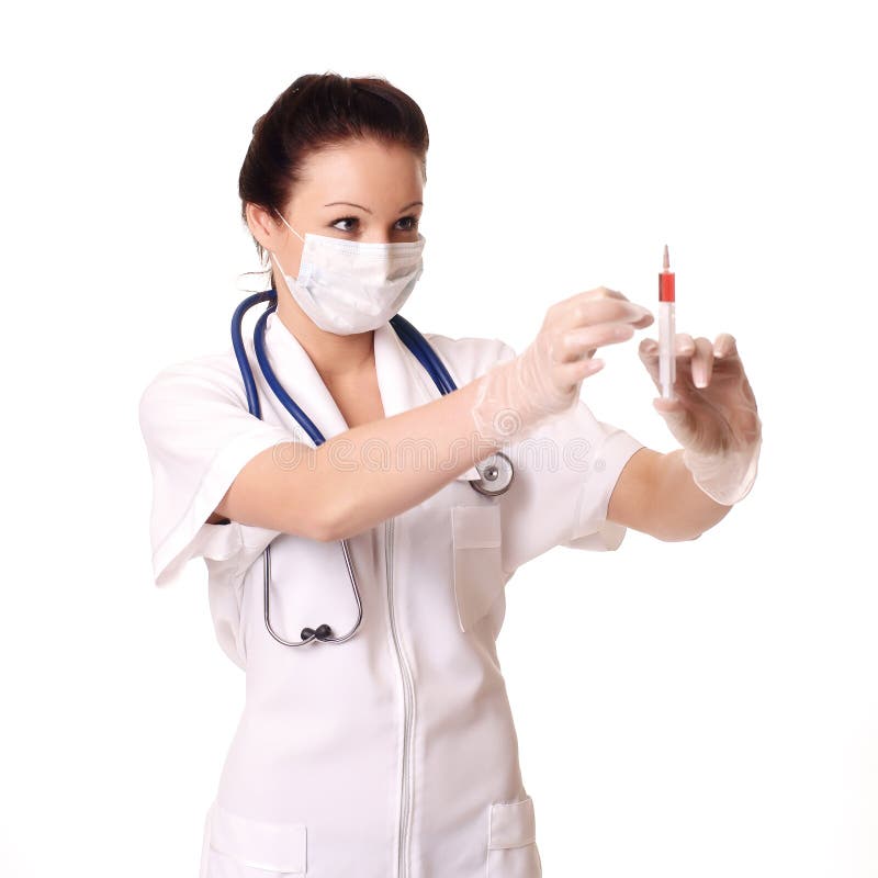 Doctor holding injection stock photo. Image of medical - 12746784