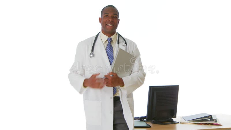 Doctor Holding Medical Chart by Table Stock Video - Video of doctor ...