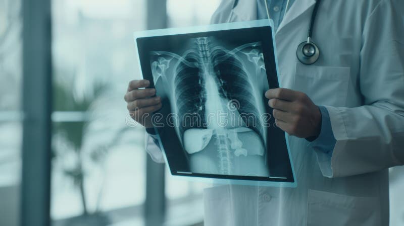 The Doctor Holding X-ray Image.AI Generated Image Stock Image - Image ...