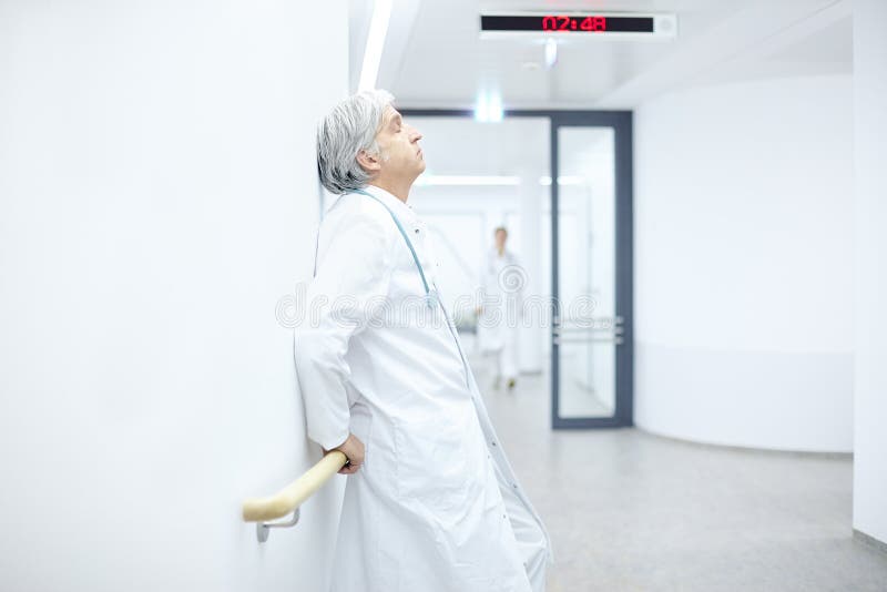 Doctor Hospital fatigue stock image. Image of lean, stress - 38188097
