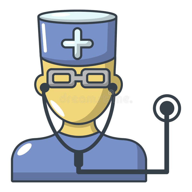 Doctor icon, cartoon style stock vector. Illustration of character ...
