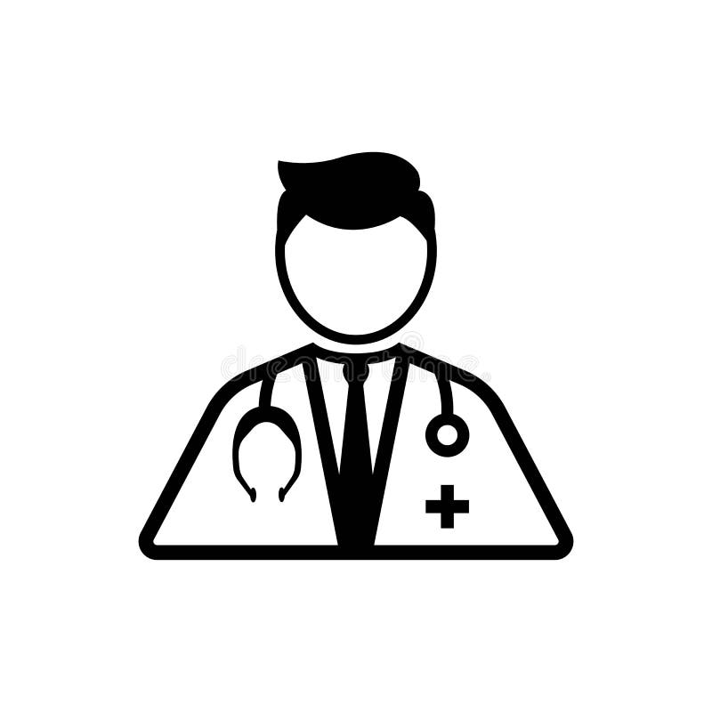 Doctor icon flat vector stock vector. Illustration of medical - 259069509