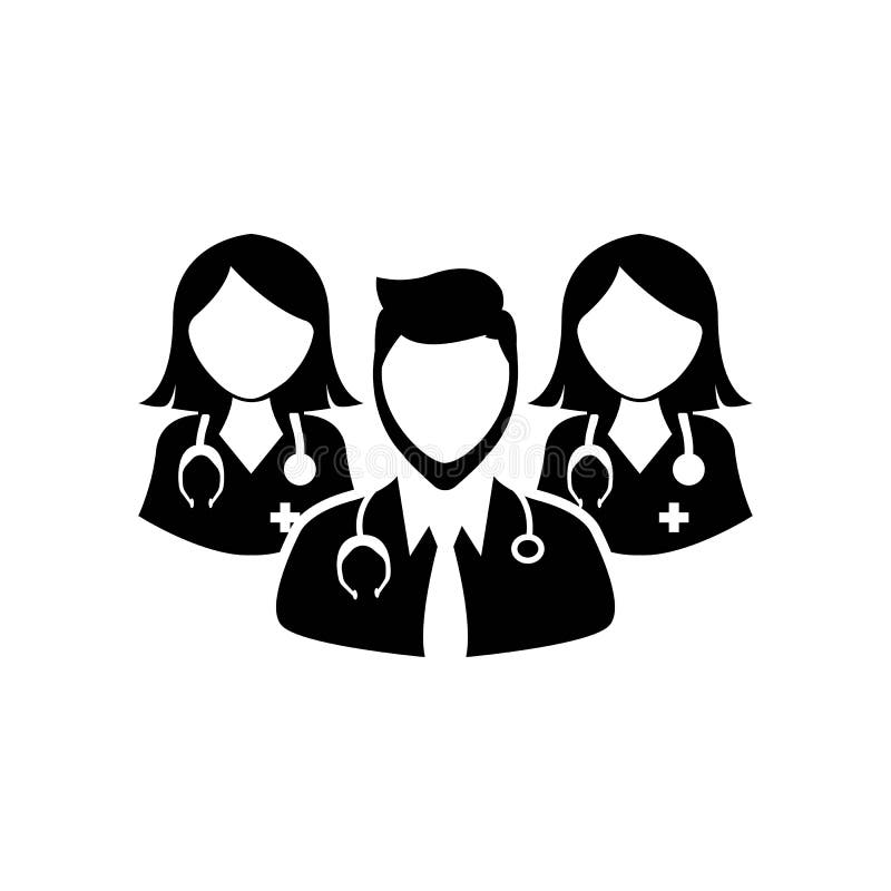 Doctor icon flat vector stock vector. Illustration of female - 259069514