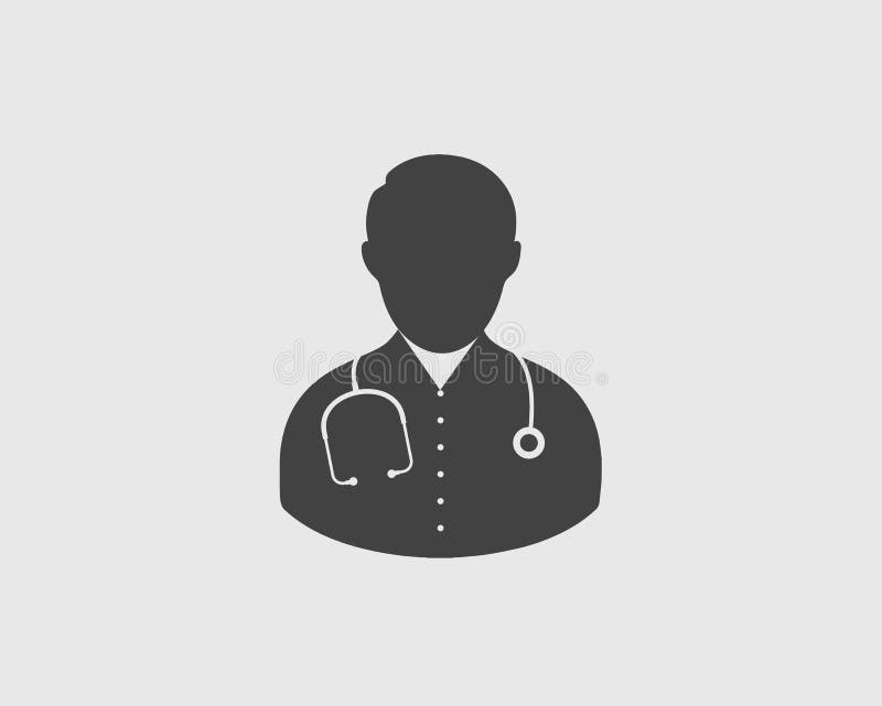 Black Doctor Icon stock vector. Illustration of icon - 123249127