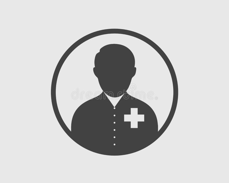 Black Doctor Icon stock vector. Illustration of icon - 123249127