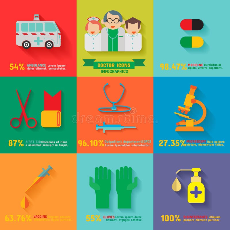Doctor Icon Infographic stock vector. Illustration of infographic ...