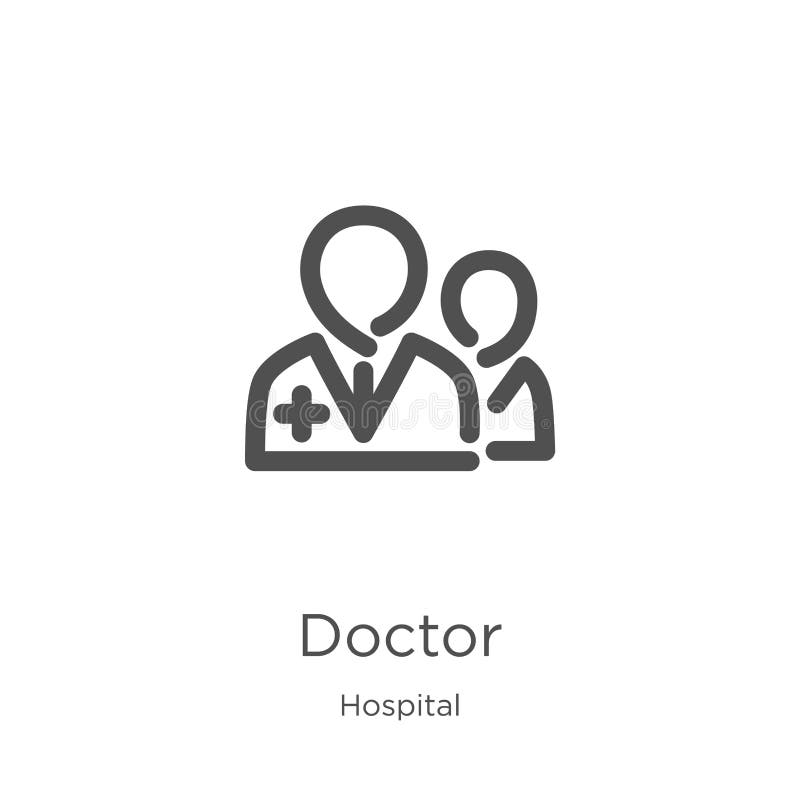 Doctor Icon Vector from Hospital Collection. Thin Line Doctor Outline ...