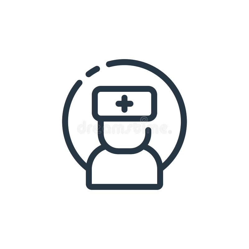 Doctor Icon Vector from Hospital Concept. Thin Line Illustration of ...
