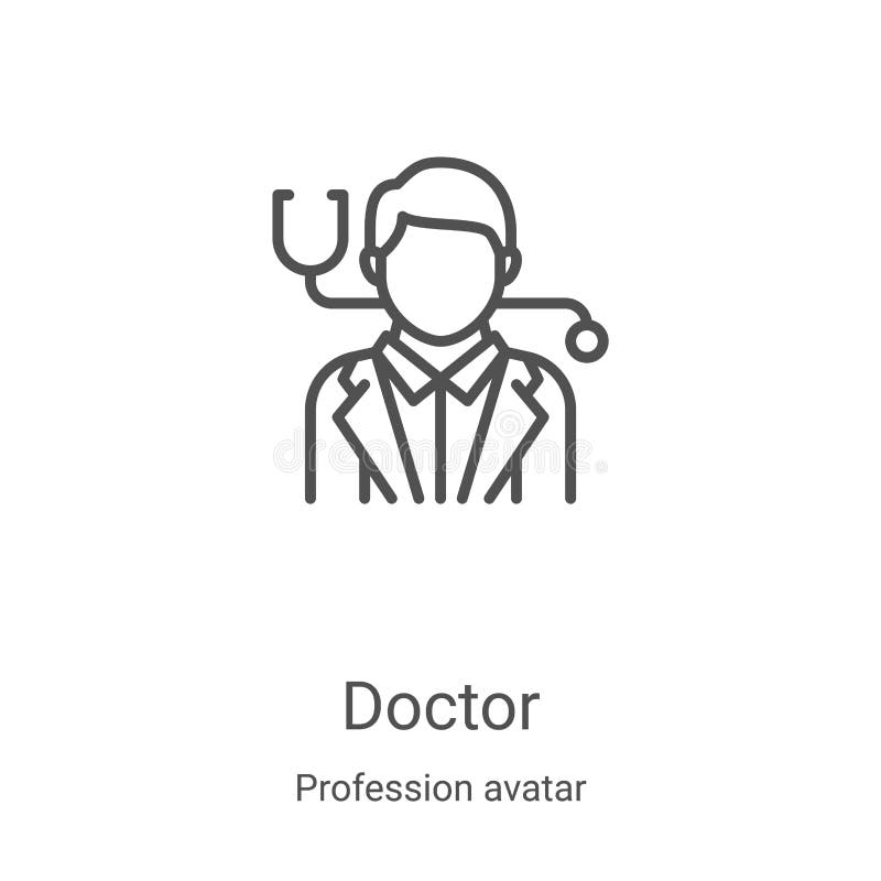 Doctor Icon Vector from Theraphy Collection. Thin Line Doctor Outline ...