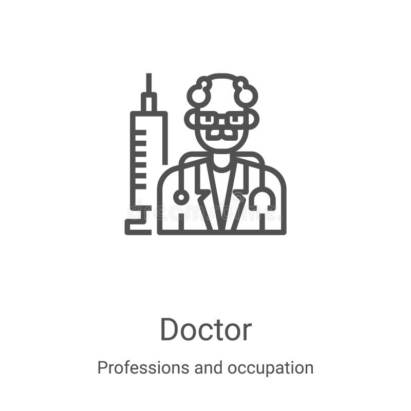 Doctor Icon Vector from Medical Collection. Thin Line Doctor Outline ...