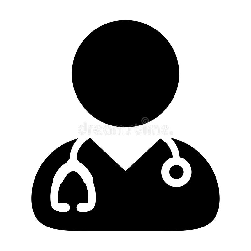 Doctor Icon Vector With Stethoscope For Medical Consultation Physician