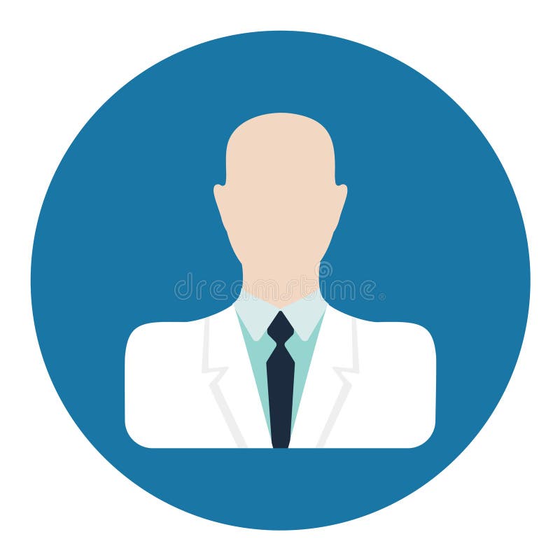 Doctor Icon on White Background in Trendy Flat Style Isolated. Stock ...
