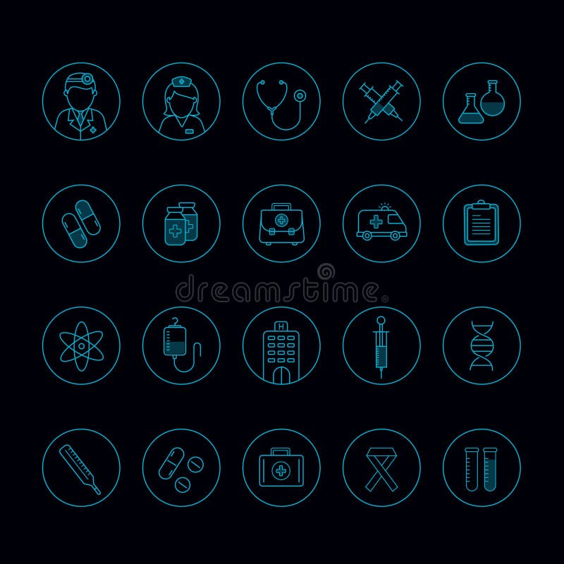 Doctor Icons. Vector Illustration Decorative Design Stock Vector ...