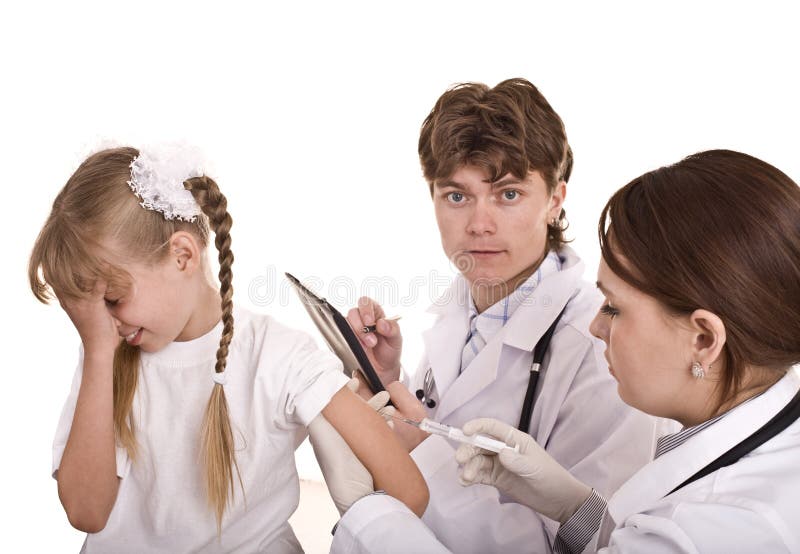 Doctor Inject Inoculation To Child. Stock Photo - Image of inoculate ...