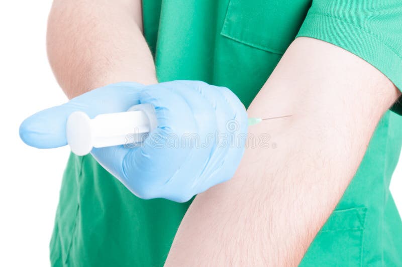 Doctor Injecting Himself with Vaccine Editorial Image - Image of nurse ...