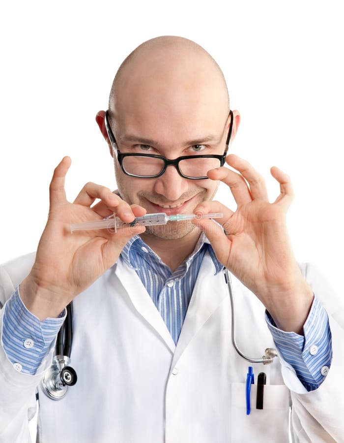 Doctor with injector stock photo. Image of adults, close - 33434234