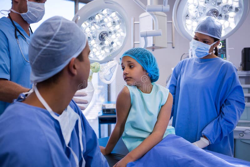 Doctor Interacting with Patient in Operation Room Stock Image - Image ...
