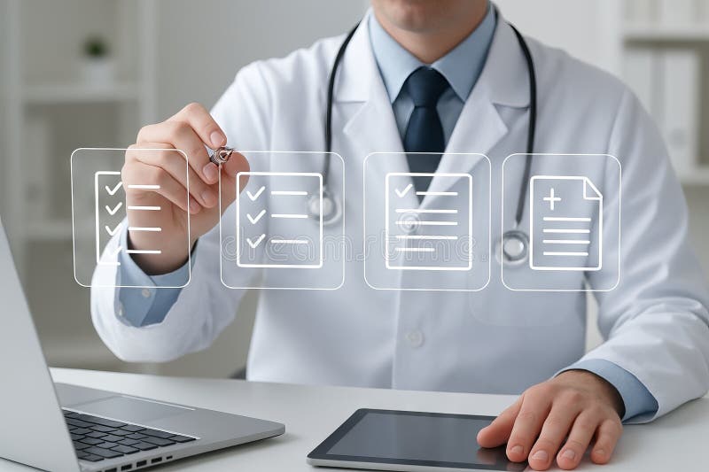 Doctor Interacting with Virtual Medical Checklist and Electronic ...