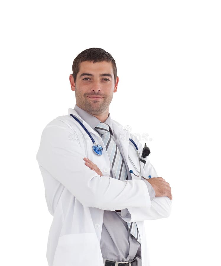 Doctor Isolated Against White Stock Image - Image of looking, student ...