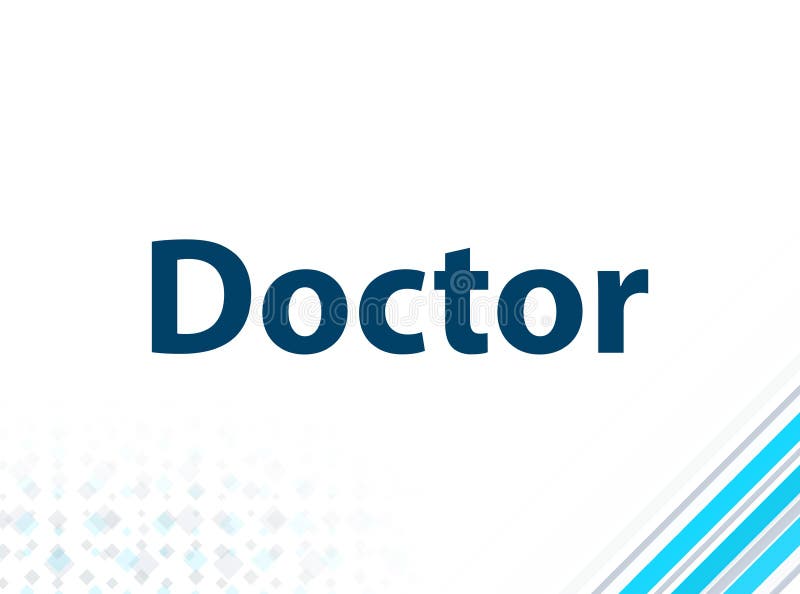 Doctor Modern Flat Design Blue Abstract Background Stock Illustration ...