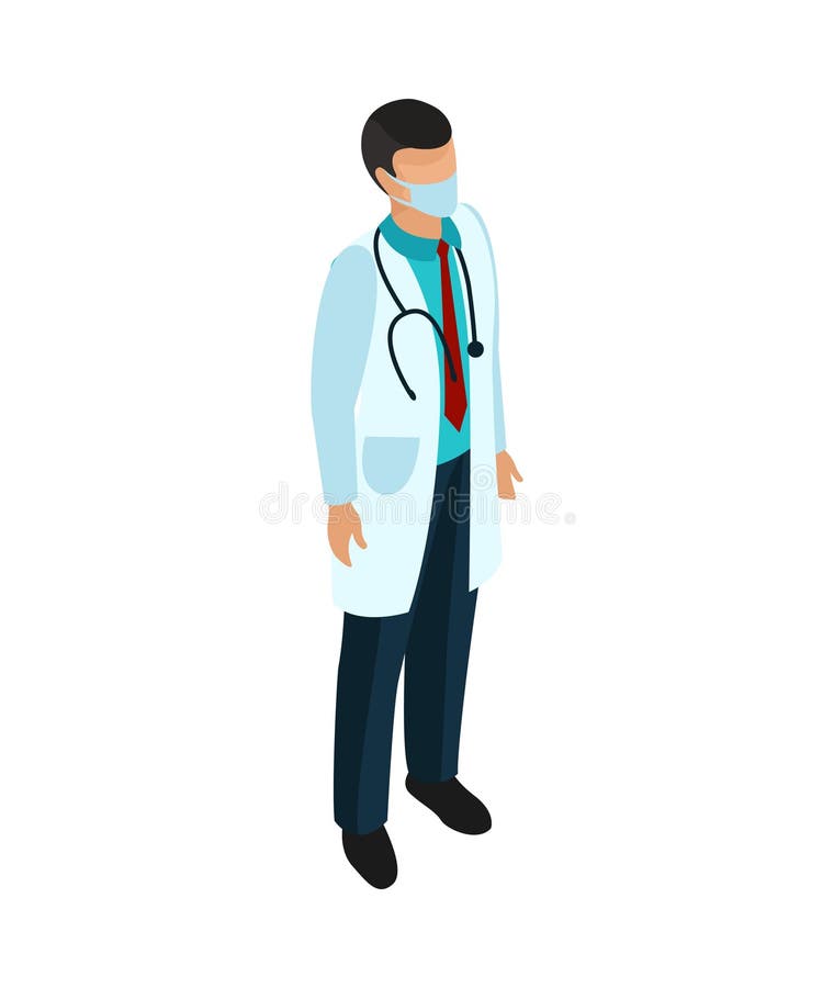 Doctor Isometric Professions Composition Stock Vector - Illustration of ...