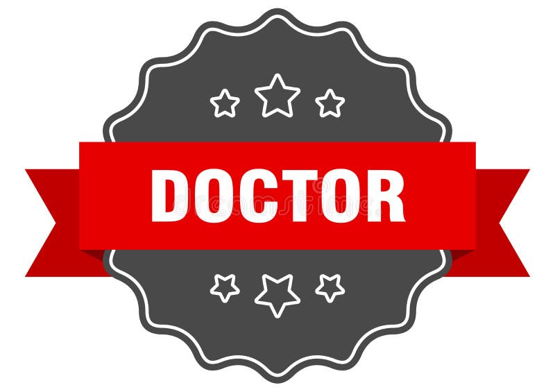 Doctor label stock vector. Illustration of medallion - 194926054