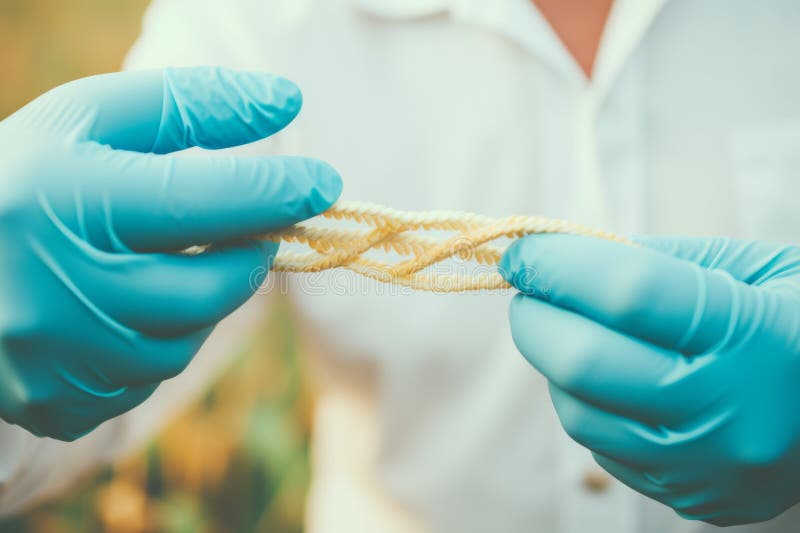 Doctor Laboratory Research Analizing Alien DNA Molecule Helix Structure ...