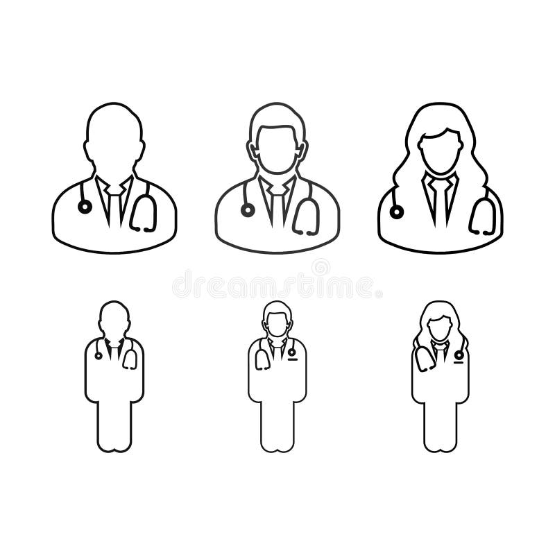 Doctor line icon set. stock vector. Illustration of icon - 168387099