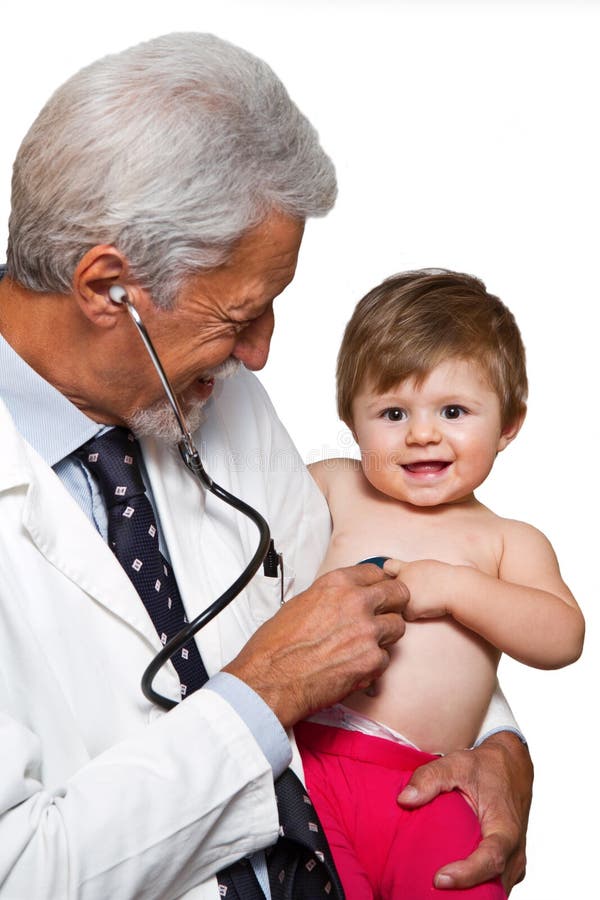 Doctor with Little Patient Smiling Stock Image - Image of little, game ...