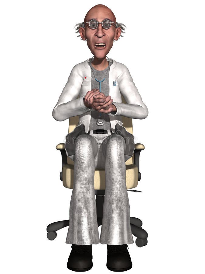 El Doctor Loco Cubre El Colgante En La Pared De La Historieta ...