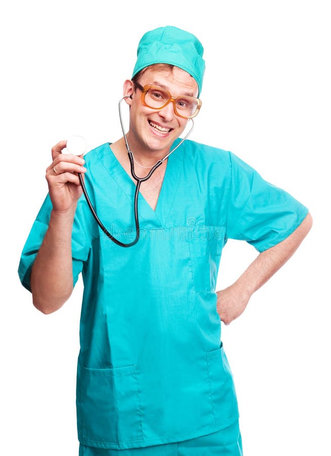 Doctor loco foto de archivo. Imagen de médico, analizar - 22953944