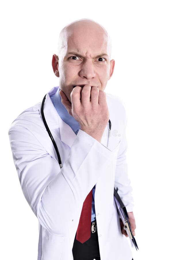 Doctor loco imagen de archivo. Imagen de hairless, fondo - 38191751