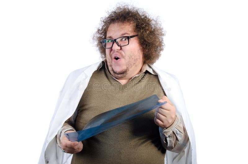 Doctor Loco Con Una Cara Tonta Imagen de archivo - Imagen de rizado ...