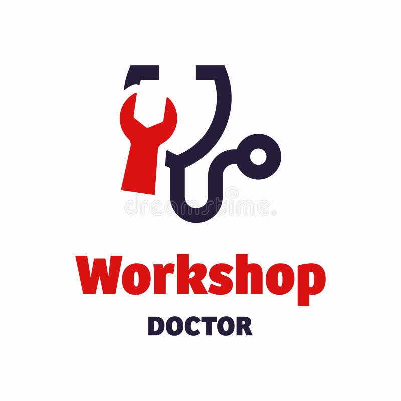 Workshop Doctor Logo stock illustration. Illustration of machine ...