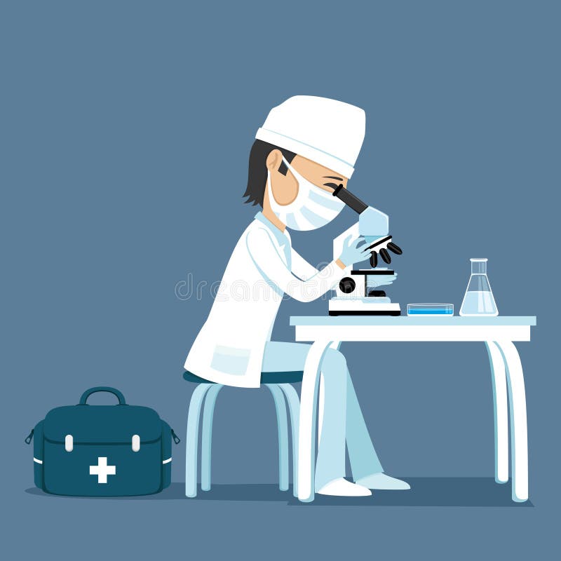 Doctor Looking Microscope Stock Illustrations – 444 Doctor Looking ...