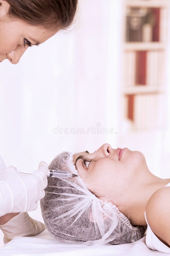 Doctor Looking at Patient Ready for Surgery in the Stock Photo - Image ...