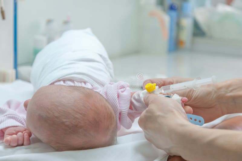 Doctor Making Drainage for Newborn Baby Editorial Stock Photo - Image ...