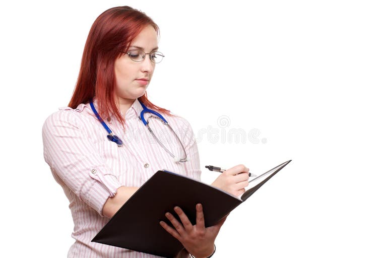Doctor making notes stock image. Image of stethoscope - 27994891