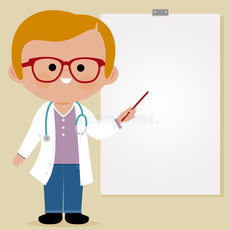 Doctor Making a Presentation Using a White Board. Male Medical Staff at ...