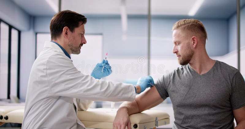 Doctor Making Vaccine Injection Stock Photo - Image of sick, treatment ...
