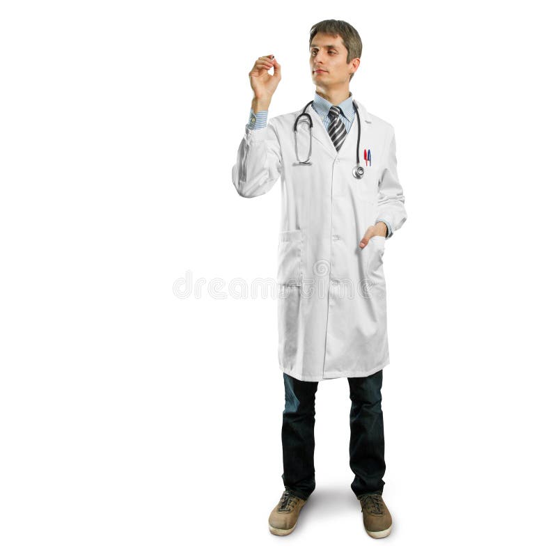 Doctor Male Writing Something Stock Photo - Image of health, medical ...