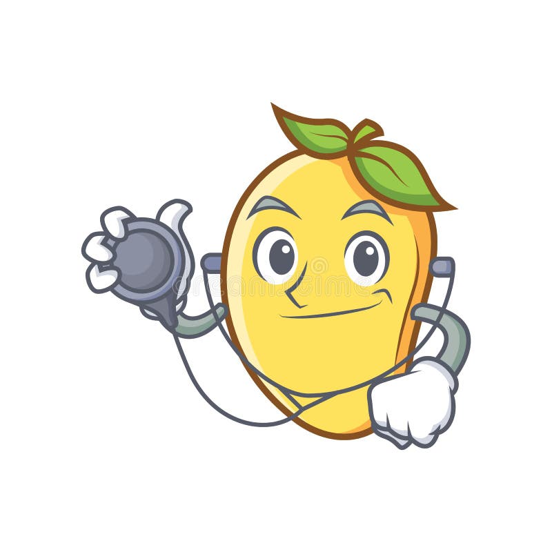 Doctor Mango Character Cartoon Mascot Stock Vector - Illustration of ...