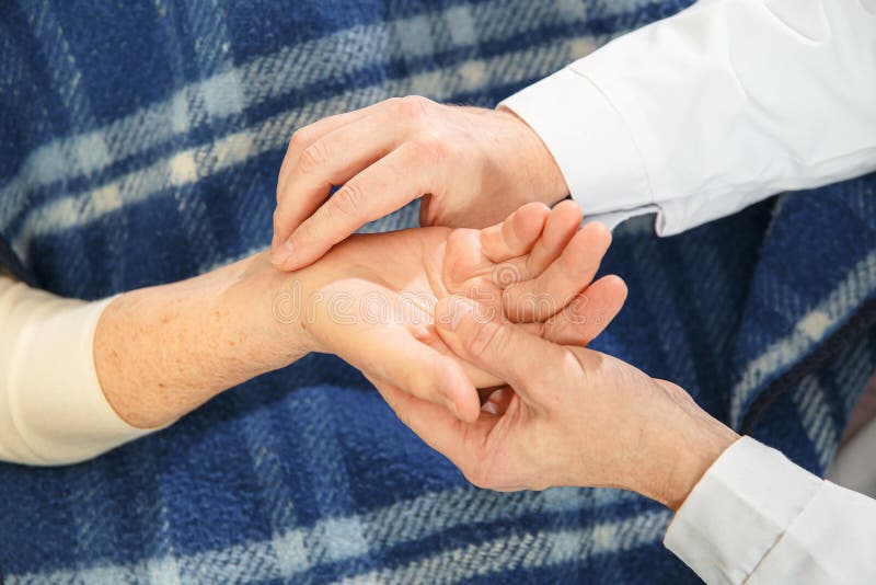 Doctor Measures the Pulse on the Arm Stock Photo - Image of heartbeat ...