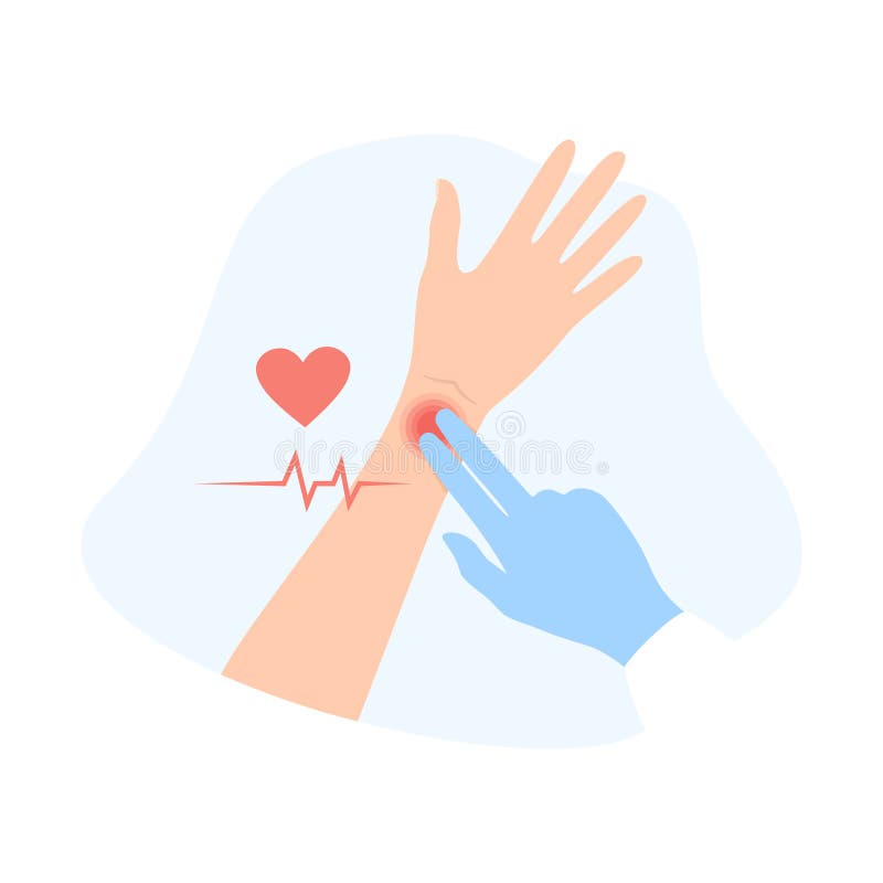 A Doctor Measuring a Patient S Pulse, Isolated on White Background ...