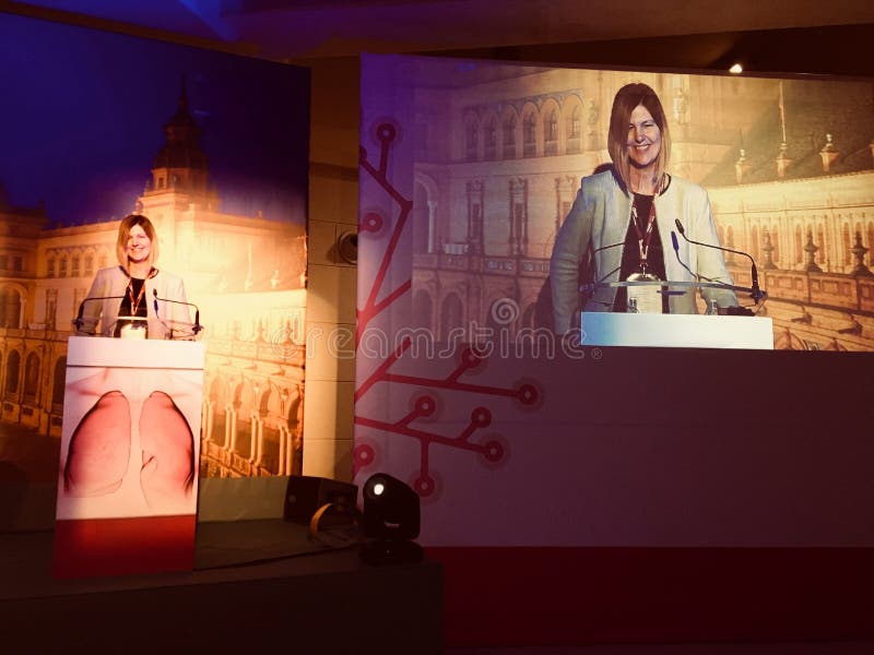 Person in Medical Congress, during Her Talk in the Auditorium Stock ...