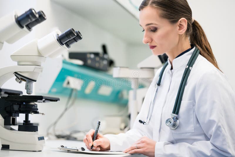 Doctor in the Medical Lab Analyzing Samples Stock Image - Image of ...
